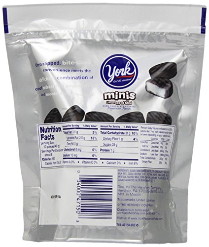 YORK Minis (Unwrapped, 8-Ounce Bags, Pack of 12) Food, Beverages ...