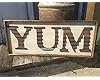 Amazon.com: YUM Sign - Rustic Kitchen Decor - Farmhouse Sign - Metal ...