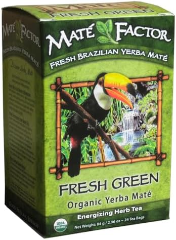 Maté Factor The Yerba Energizing Herb Tea Bag, Organic Fresh Green, 24 ...