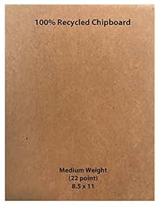Amazon.com: Medium Weight Chipboard - Brown, 8.5 x 11 - 25 per pack