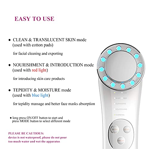 Face Massager - 7 in 1 Multifunctional Skin Tightening Machine - Cold ...