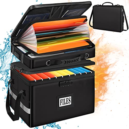 Mua Fireproof Document Box with Lock, Detachable 2 Layer Document ...