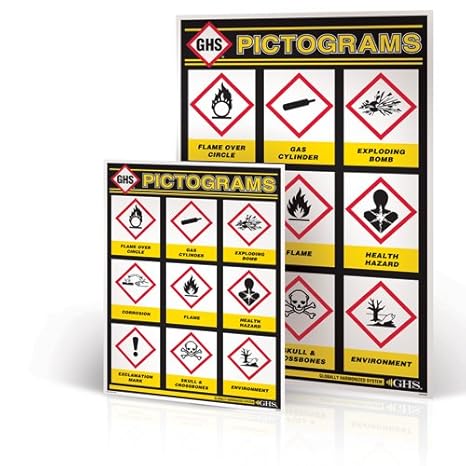 GHS/HazCom 2012: GHS Simplified Pictogram Wall Chart, 24" x 36": Amazon ...