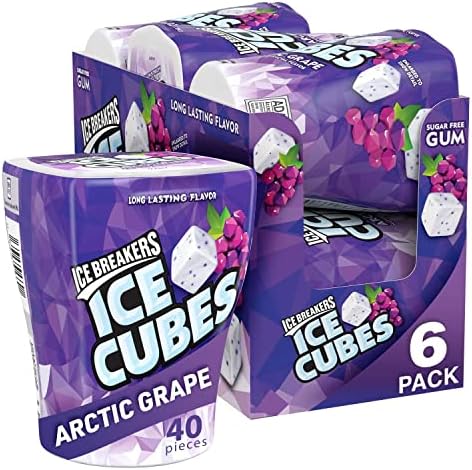 ICE BREAKERS ICE CUBES Arctic Grape Flavored Sugar Free Chewing Gum ...