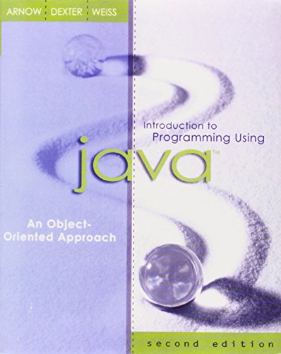 Introduction To Programming Using Java An Object Oriented Approach 2nd Edition Arnow David