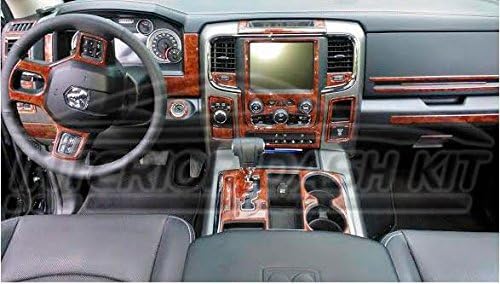 Dodge RAM 1500 2500 3500 Interior Wood Dash Trim KIT Set 2013 2014 2015 ...