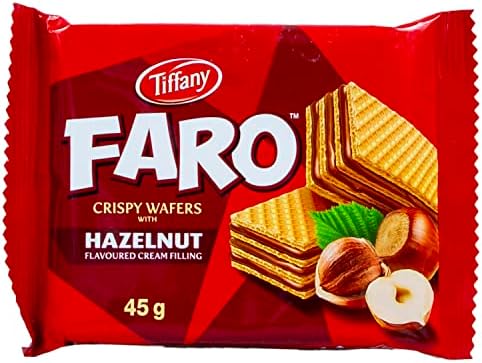 Faro Tiffany Crispy Wafers with Hazelnut Flavoured Cream Filling 40 g ...
