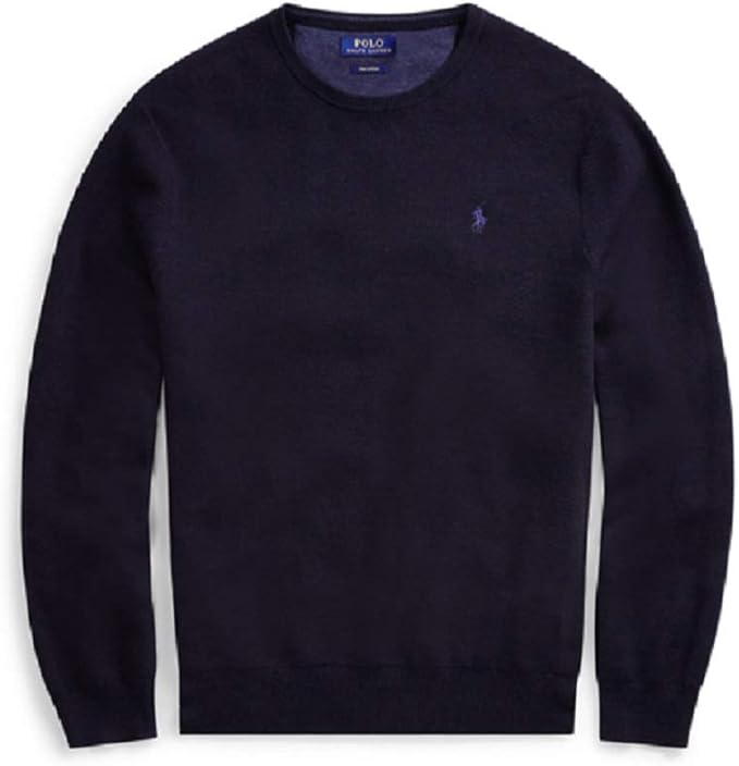 Ralph Lauren Herren Rundhals Pullover - Pima Cotton - Marineblau ...