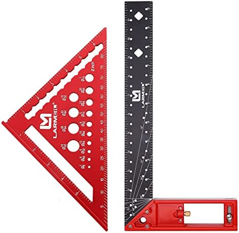 Rafter Square 7 Inch and Framing Square 12 Inch Carpenter Square Set ...