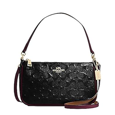 Coach Top Handle Purse in Signature Embossed Patent Leather - #F56518 ...