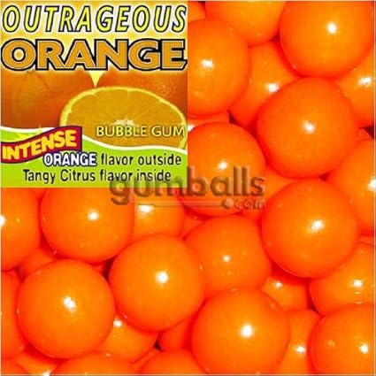 Amazon.com : Outrageous Orange Gumballs : Chewing Gum : Grocery ...