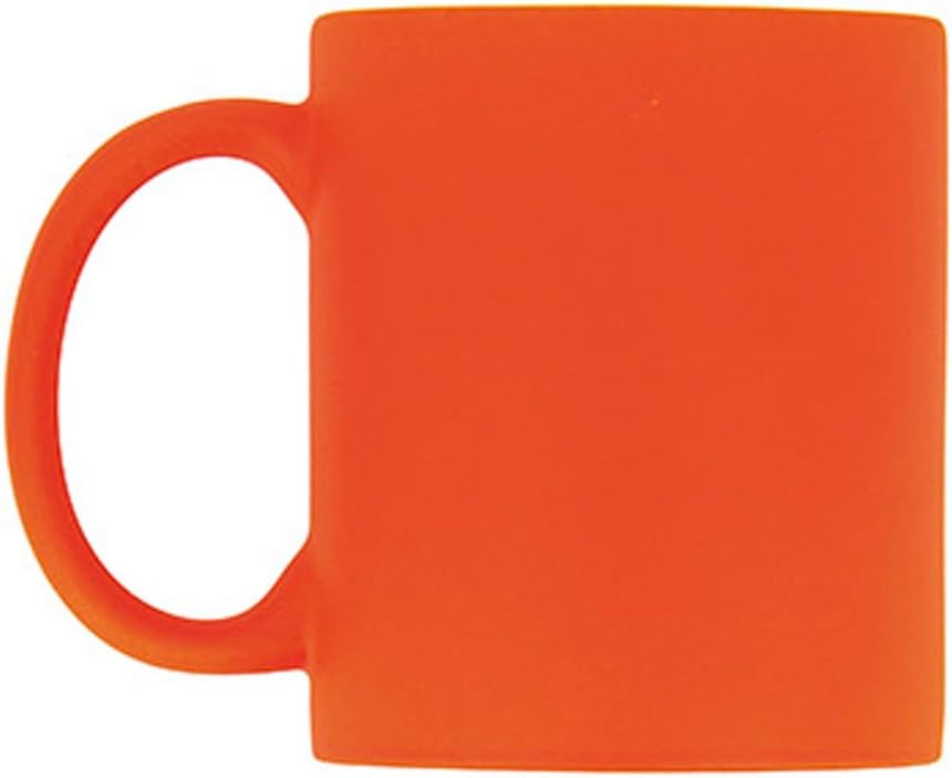 eBuyGB Bright Fluorescent/Neon Mug for Tea and Coffee, Ceramic, Orange ...