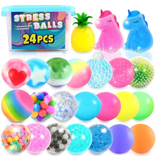 OleOletOy Stress Balls - 24 Pack Sensory Stress Balls Bulk Sensory Toys ...