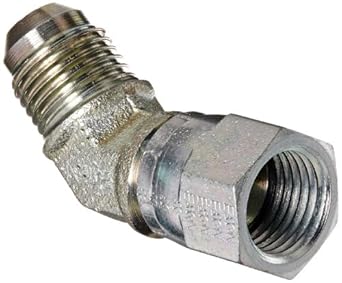 Eaton Weatherhead C5356X6 Carbon Steel SAE 37 Degree (JIC) Flare-Twin Fitting, Swivel, 45 Degree ...