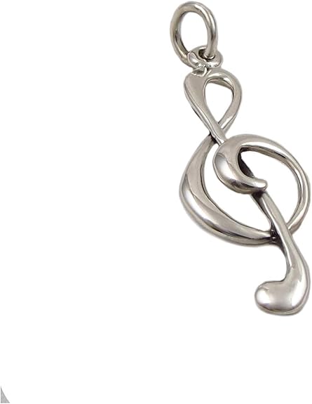 Pendentif note de musique en argent sterling 925 avec boîte cadeau ...