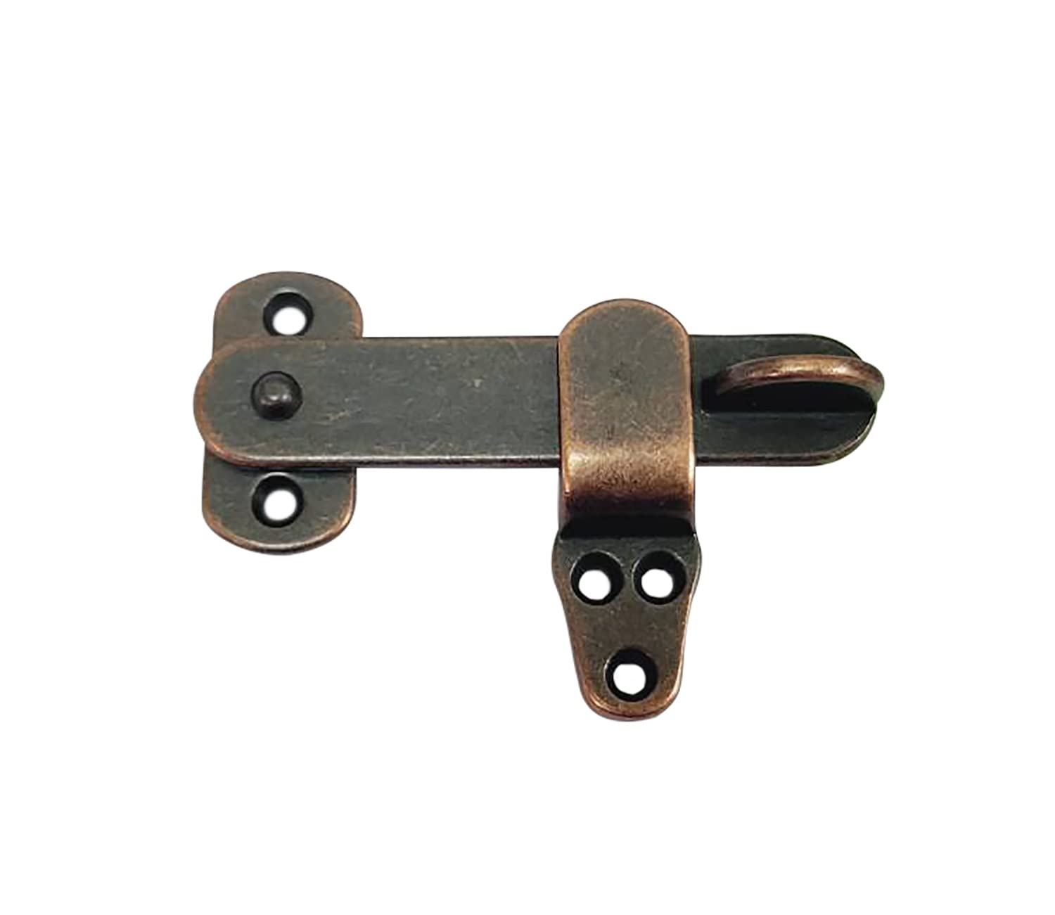 QCAA Solid Cast Brass Door Latch for Cabinet Door, 4", Antique Copper ...