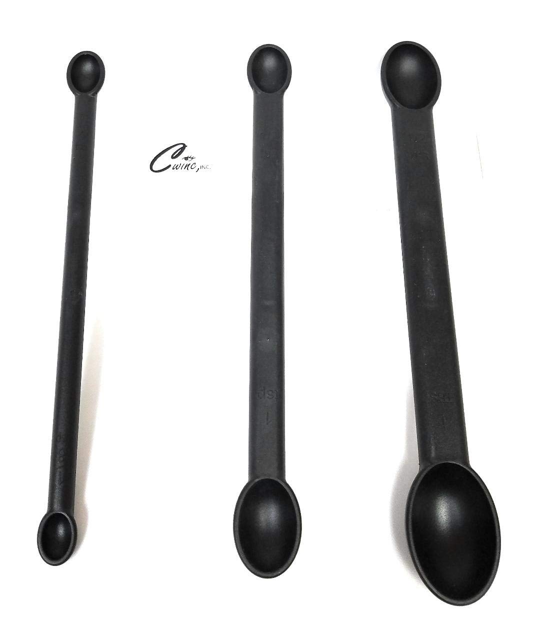 Amazon.com: Extra Long Reach Black Magnetic Measuring Spoon Set, Double ...