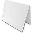 Amazon.com : Blank White A2 Folded Note Cards 50 Pack : Greeting Card ...