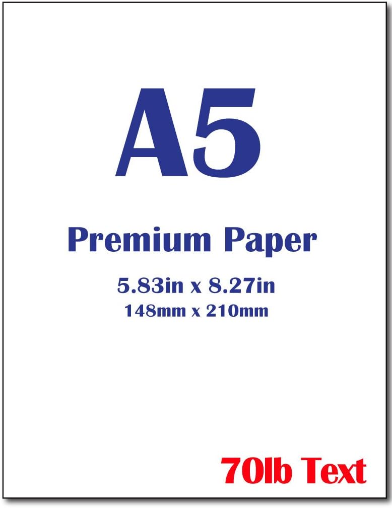 Premium A5 8 3 x 5 83 Printer Paper 70lb Text 105 Gsm Bright