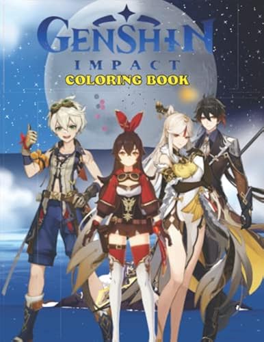 Genꜱhín Impạct Coloring Book: Amazing Coloring Pages For Kids, Perfect ...