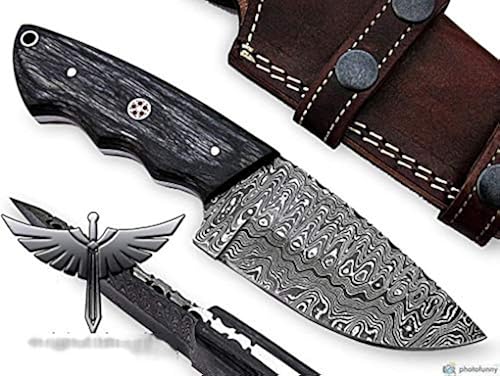 ONLYHANDMADE Handmade Damascus Knife with Exotic Wood Handle and ...