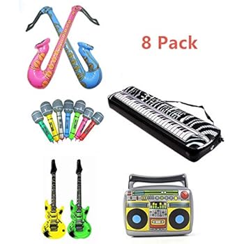 Amazon.com: Inflatable Rock Star Toy Set - 5 Pack Inflatable Inflatable ...