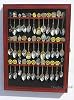 36 Souvenir Tea Spoon Display Case Rack Wall Mountable Cabinet Solid ...