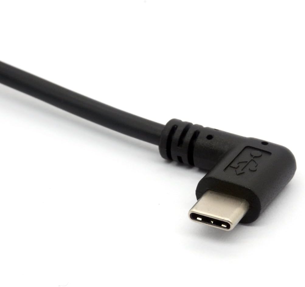 Coiled USB Type C Cable, Angled USB C to USB A 2.0 Extension Cord 90 ...