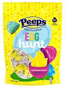 Amazon.com : Peeps (1 Bag) Marshmallow Easter Egg Hunt Mini Chicks ...