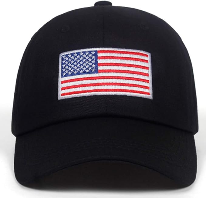 Amazon.com: MANMESH HATT Embroidered USA American Flag Hat, Thin Blue ...
