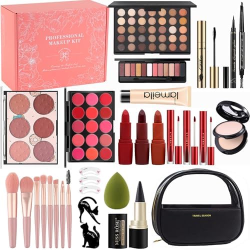 MISS ROSE M All In One Full Makeup Kit,Multipurpose Women's Makeup Sets,Beginners and ...