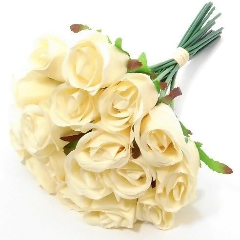A1-Homes 30cm Bunch/Bundle of 18 Artificial Roses (1 Bunch, Pale Pink ...
