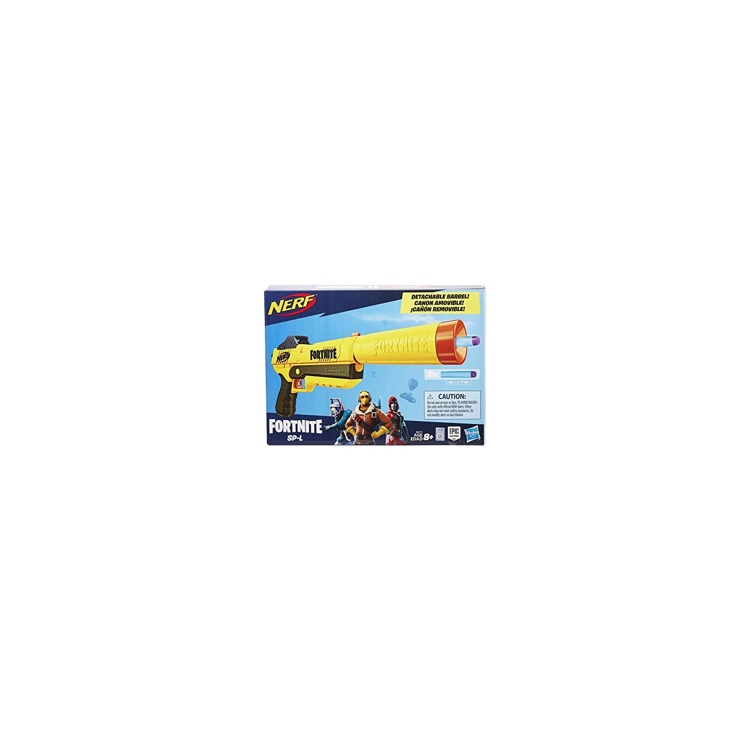 NERF Fortnite SP-L Elite Dart Blaster with Detachable Barrel and 6 ...