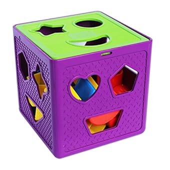 YIXIN Plastic Geometric Square Shape Sorter Cube Baby First Blocks ...