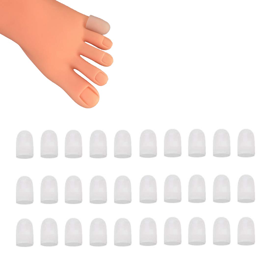 Mua 30 Pieces Gel Toe Caps for Little Toe, Silicone Toe Protector Toe ...