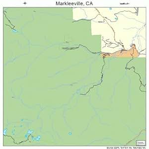 Amazon.com: Large Street & Road Map of Markleeville, California CA ...