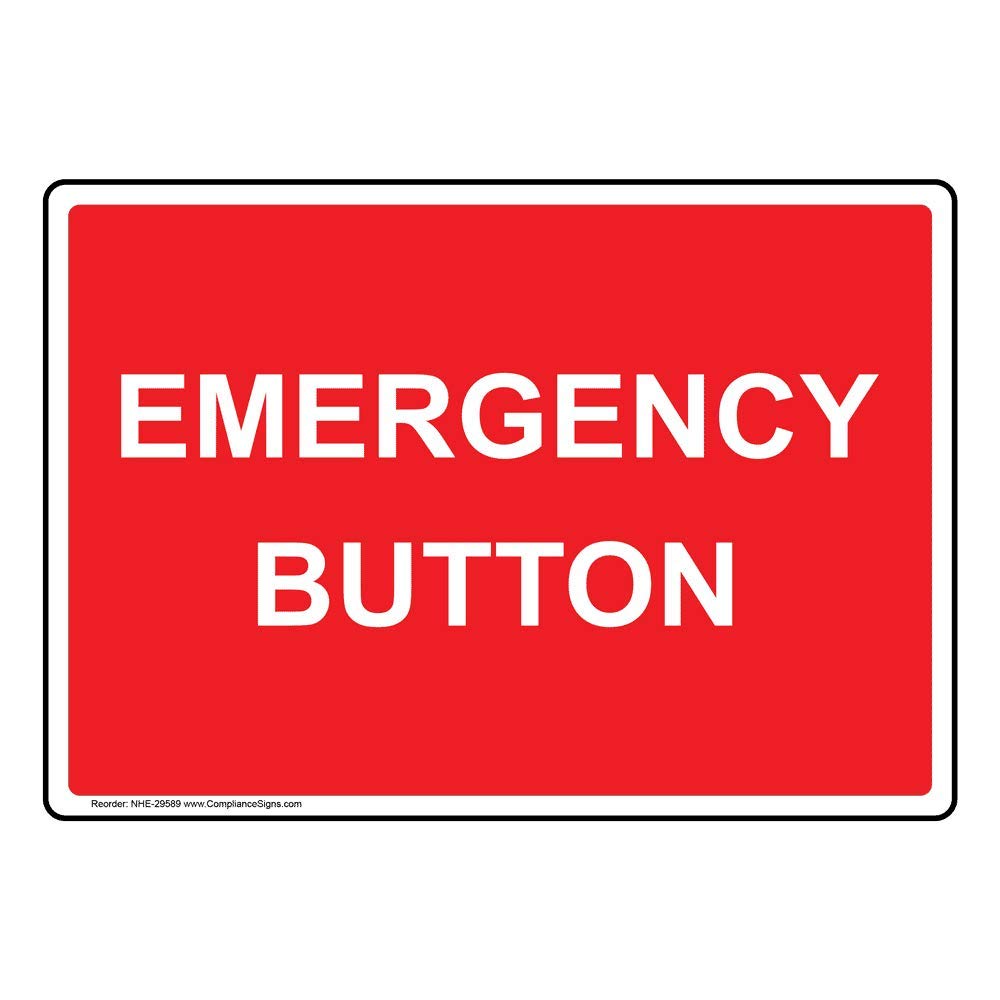 Amazon.com: Emergency Button Label Decal, 5x3.5 in. 4-Pack Vinyl for ...