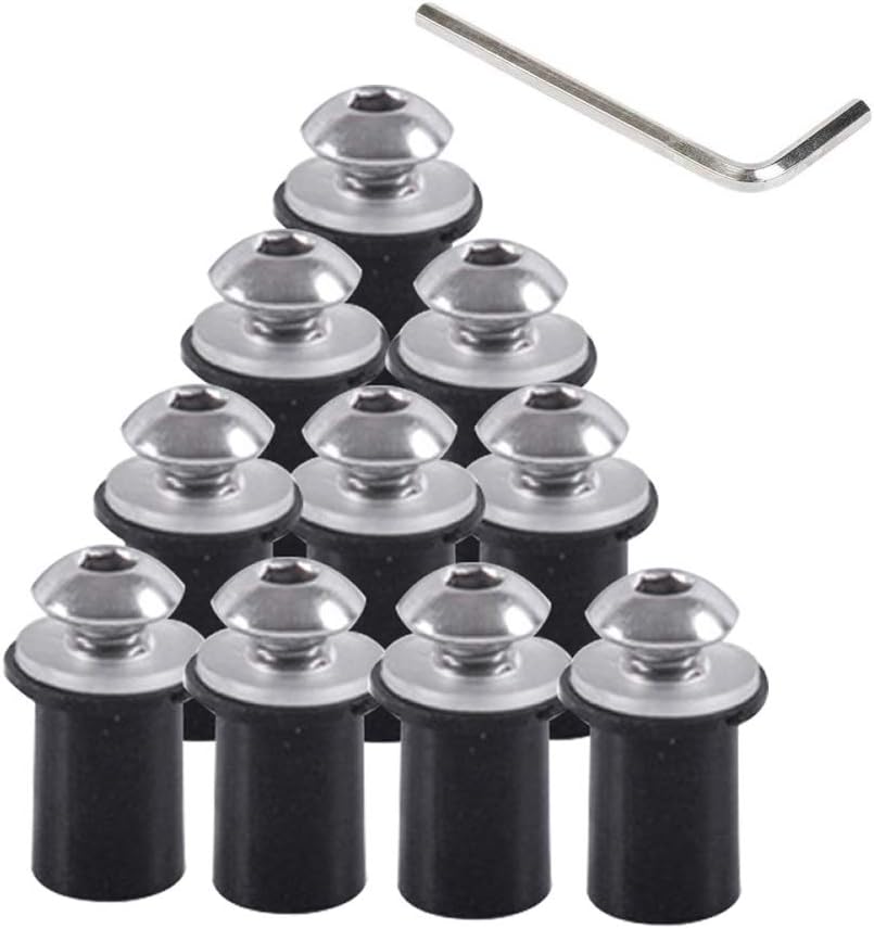 Kit de tornillos para motocicleta 10 piezas Accesorios para parabrisas Ligero ahorrado con llave ...
