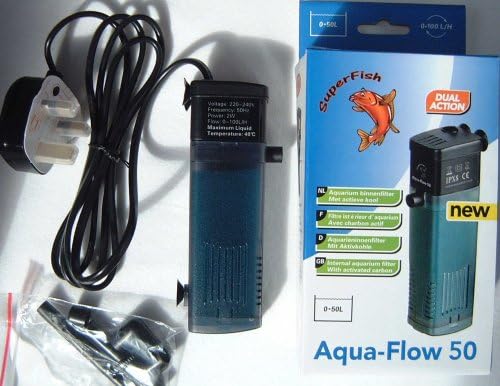 Superfish Aqua Flow 50 Dual Action Internal Filter NEW DESIGN 2008 for ...
