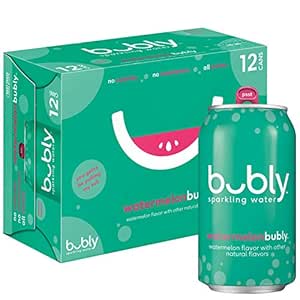 Amazon.com: bubly Sparkling Water, Watermelon, 12 fl oz. Cans (12 Pack ...