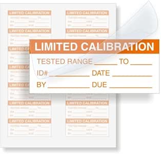 Amazon.com : LIMITED CALIBRATION, Polyester with Clear Flap, 350 Labels ...