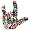 Amazon.com: Love Sign Sticker Colorful I Love You Decal by Megan J ...
