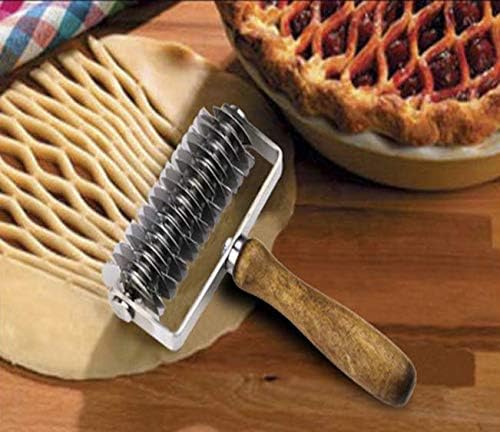 ZuoLan Stainless Steel Pastry Crimpers Lattice Roller Cutter Baking ...
