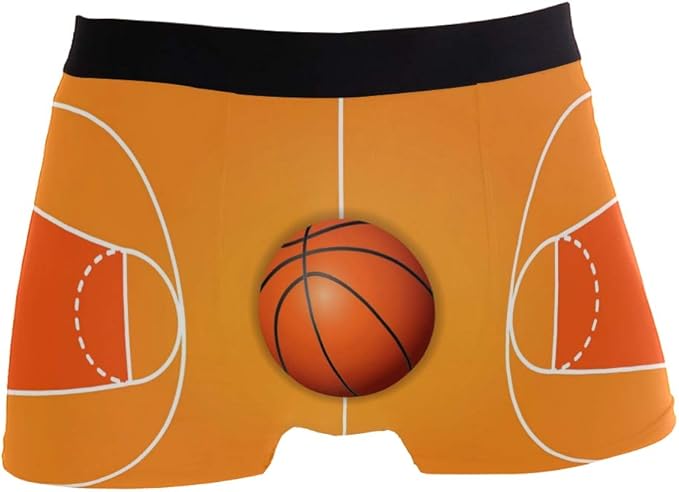 Use7 Basketball Wooden Court Men's Underwear Regular Leg Boxer Brief ...