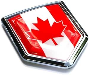 Car Chrome Decals CBSHD037 Canada Flag Canadian Emblem Chrome Car Decal ...