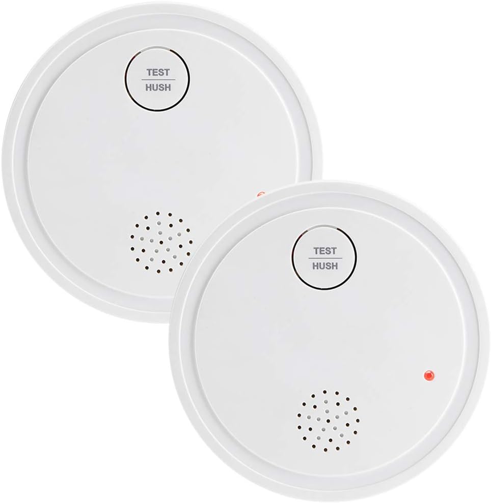 Semoss 10 Year Battery Operated Smoke Alarms for Home,Wireless Fire ...