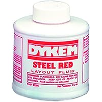 Amazon.com: Dykem 04968 Red Layout Fluid - 8 oz Brush-In-Cap Bottle ...
