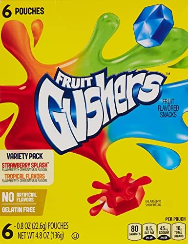 Gushers Strawberry Splash & Tropical Flavored, 4.8 oz, 6Count price in ...