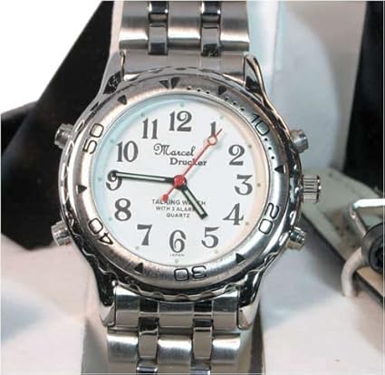 MARCEL DRUCKER Ladies Silver-tone Talking Watch with Bracelet and ...