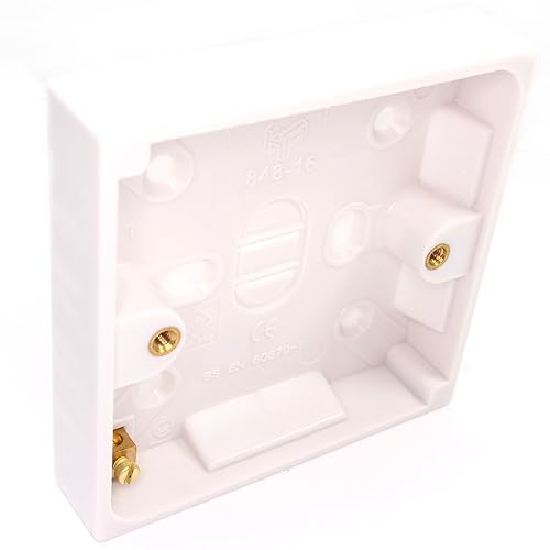 LIGHT SWITCH PATTRESS SURFACE MOUNT BACK BOX SINGLE 1 GANG 20MM: Amazon ...